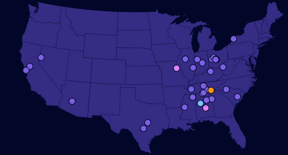 Map: Where Auto Workers Are Unionizing